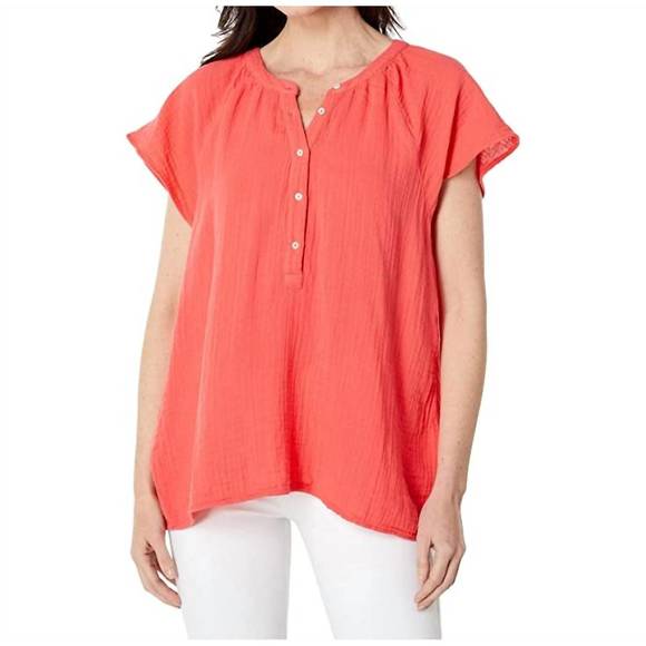 dylan | Tops | New Dylan Charlie Cotton Gauze Raglan Blouse In ...